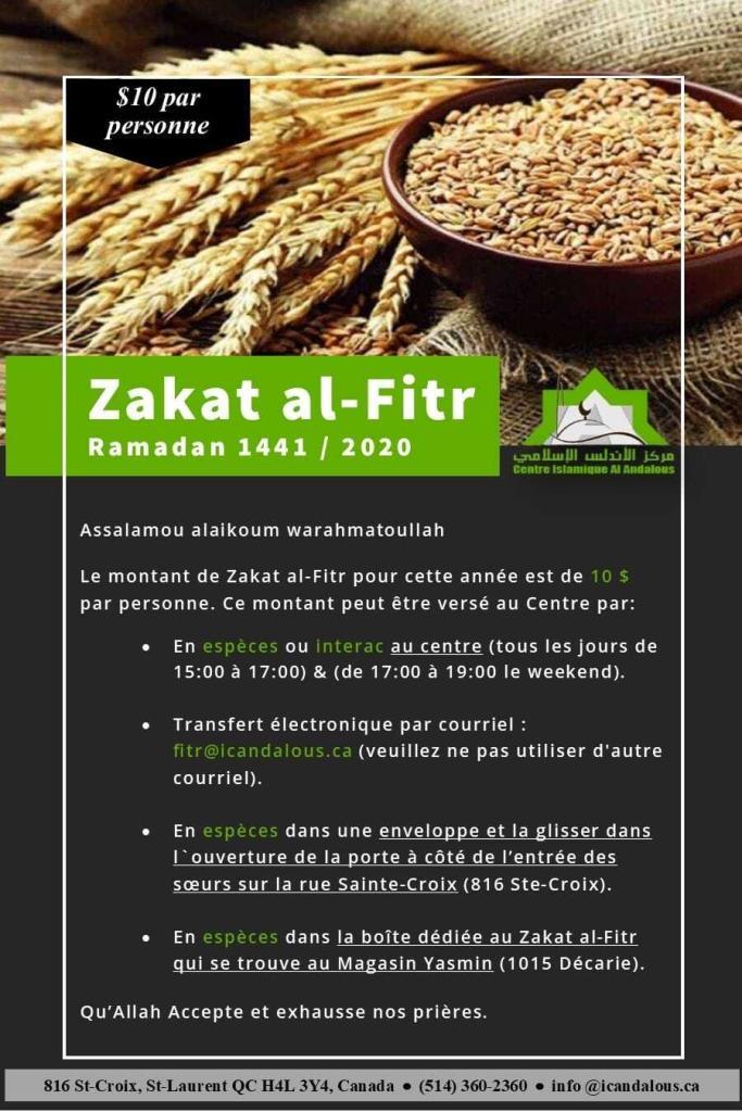 Zakat al-Fitr Ramadan 1441/ 2020 | Al Andalous Islamic Center